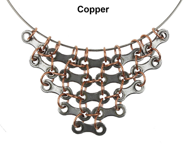 Inverted Chain Link Triangle on Cable Necklace – Velo Bling Designs